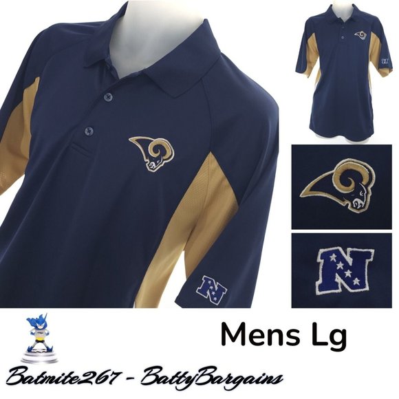 NFL | Shirts | St Louis Rams Nfl Mens L Polo Shirt Blue Embroidered ...